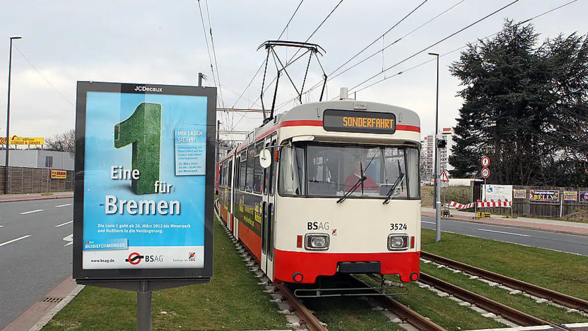 Freie Fahrt auf neuer Linie 1 durch Bremen