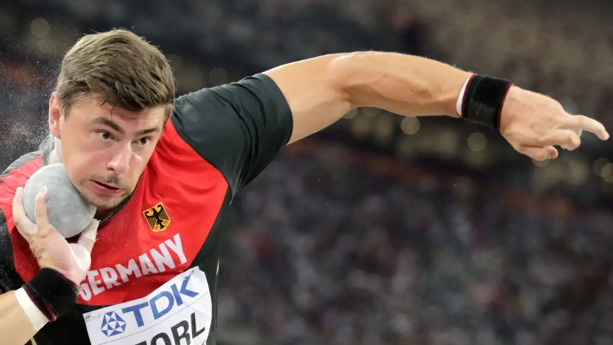 Kugelstoßer David Storl rettet gerade noch die Silbermedaille