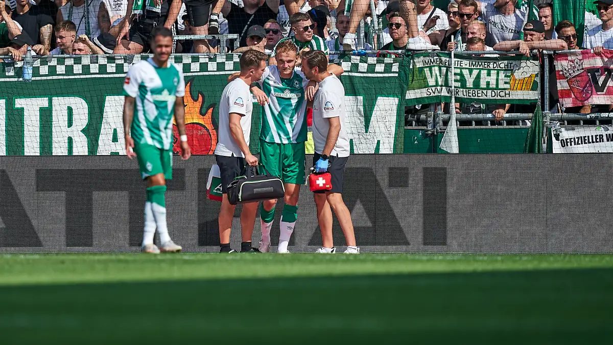 Kopfverletzung: Werder-Verteidiger Pieper erleidet Schädelprellung