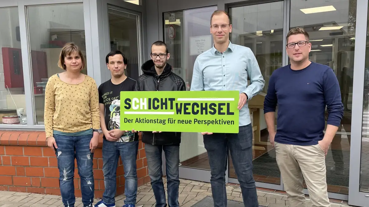 Tauschtag in den Delme-Werkstätten: Schichtwechsel im Rathaus