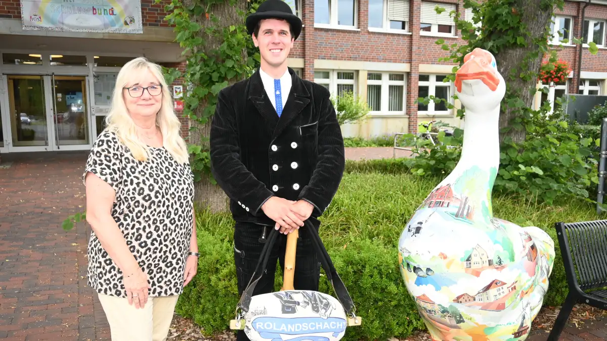 Rolandsbruder auf der Walz: Erik Werner in Ganderkesee empfangen