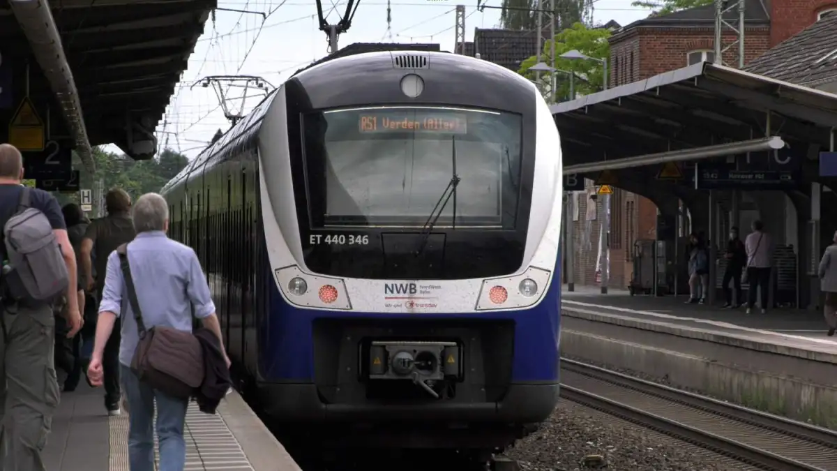 Nordwestbahn: Ersatzverkehr bei Linie RS 1 zwischen Bremen und Verden