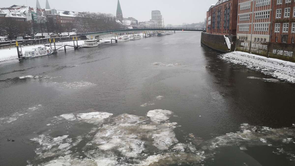 Schne Wasserstand Weser Bremen Bild